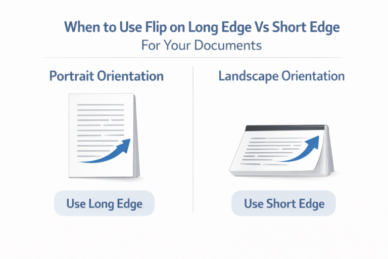 Flip on Long Edge Vs Short Edge: Easy Double-Sided Print Guide ...